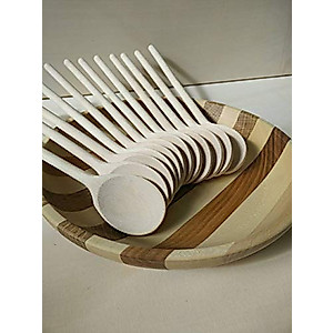 Mr.Woodware 12 Inch Wooden Spoons for Cooking - Set of 24 Long Handle Oval Wooden Spoon for Mixing, Stirring, Tasting - Kitchen Wooden Utensils For Cooking and Crafts, Personalized Wood Burning