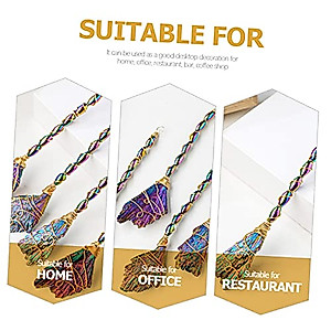 ARTIBETTER Desk Topper 5pcs Pendant Adornment Craft Cluster Material Shape Ornament Irregular Broom Specimen Handmade Random Mineral Stone Decor Crystal Hanging Dining Table Decor