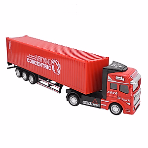 Container Truck Model, 1: 48 Alloy Toy Highly Simulation Children Car Toys Vehicle(Red)