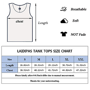 LAIDIPAS Men's Tank Tops Graphic Sleeveless Shirts Unisex 3D Colorful Athletic T-Shirts Tops Tees Vest Undershirts XL