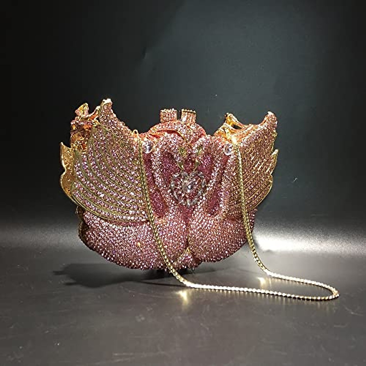 ZLXDP Swan Shape Clutch Bag Evening Bag Crystal Clutch Hand Bags Purse Wallet Wedding Package (Color : D, Size : 1)