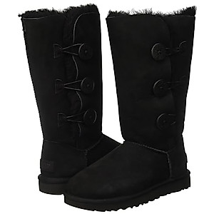 UGG Women's Bailey Button Triplet Ii Boot, Black, 10