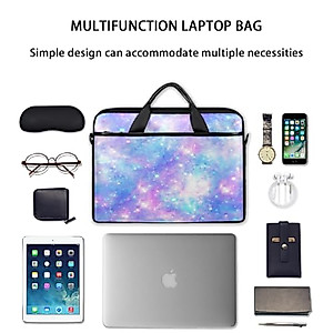 Galaxy Pattern Laptop Computer Bag Waterproof Shoulder Messenger Bag 13-15 inch Durable Laptop Tote Bag with Shoulder Strap Handle Lightweight Crossbody Briefcase