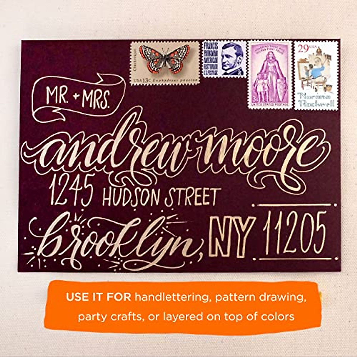 SAKURA Gelly Roll Metallic Gel Pens - Pens for Scrapbook, Journals, or Drawing - Metallic Gold Ink - Medium Line - 6 Pack