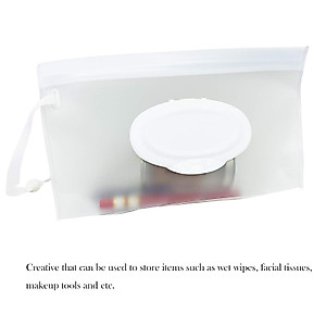 VOONGOR Portable Refillable Wet Wipe Pouch, Reusable Travel Wipes Holder & Case, Lightweight Flushable Diaper Wipes Container for Baby (Clear)