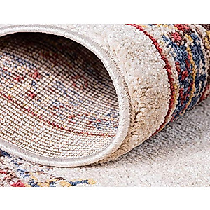 Unique Loom Utopia Collection Traditional Classic Vintage Inspired Area Rug with Warm Hues, 2' 2" x 3' 1" Rectangle, Cream/Blue