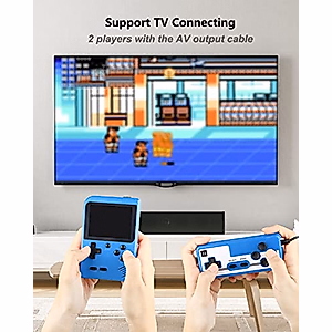 Hikonia Handheld Game Console,Portable Retro Video Game Console with 500 Classical FC Games,3.0 Inches Screen,1020mAh Rechargeable Battery,Support for TV & Two Players,Gift for Kids & Adult(Blue)