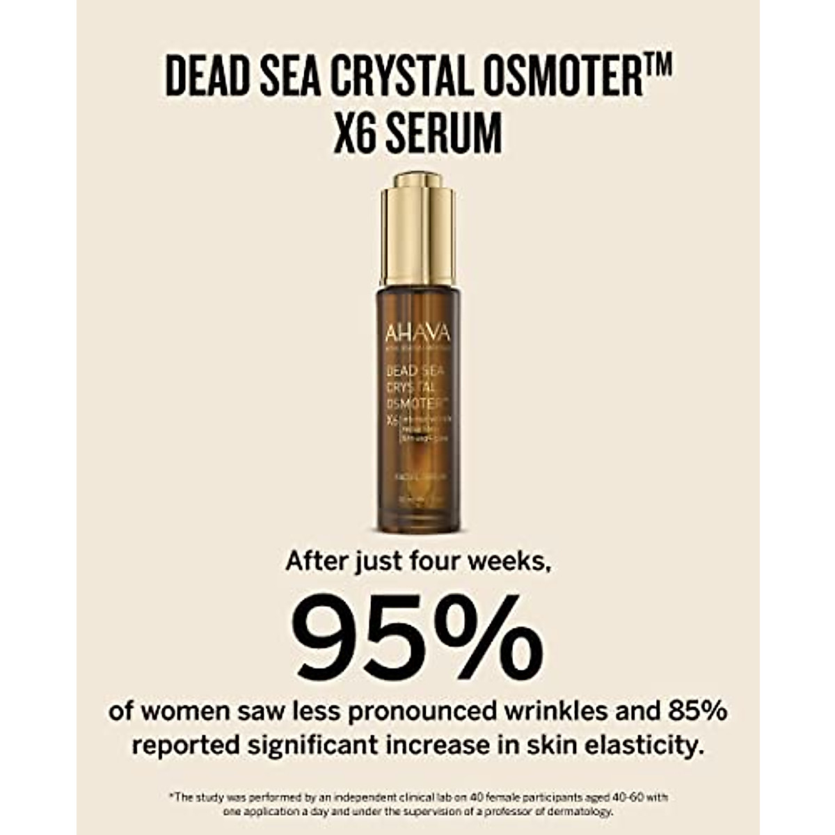 AHAVA Crystal Osmoter X6 Serum - Revolutionary Youth Booster & Intense Wrinkle Reduction, Enhances Youthful Glow & Firming, Enriched with Exclusive Blend of Dead Sea Osmoter & Jojoba Oil, 1 Fl.Oz