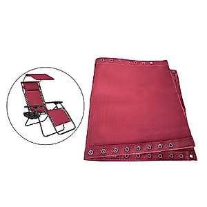 Duiaynke Durable Folding Lounge Repair Cloth Part Beach Pool Lawn Recliner Lounge Large Mesh Cloth Cover Zero Gravity Chair Cloth (Wine Red)