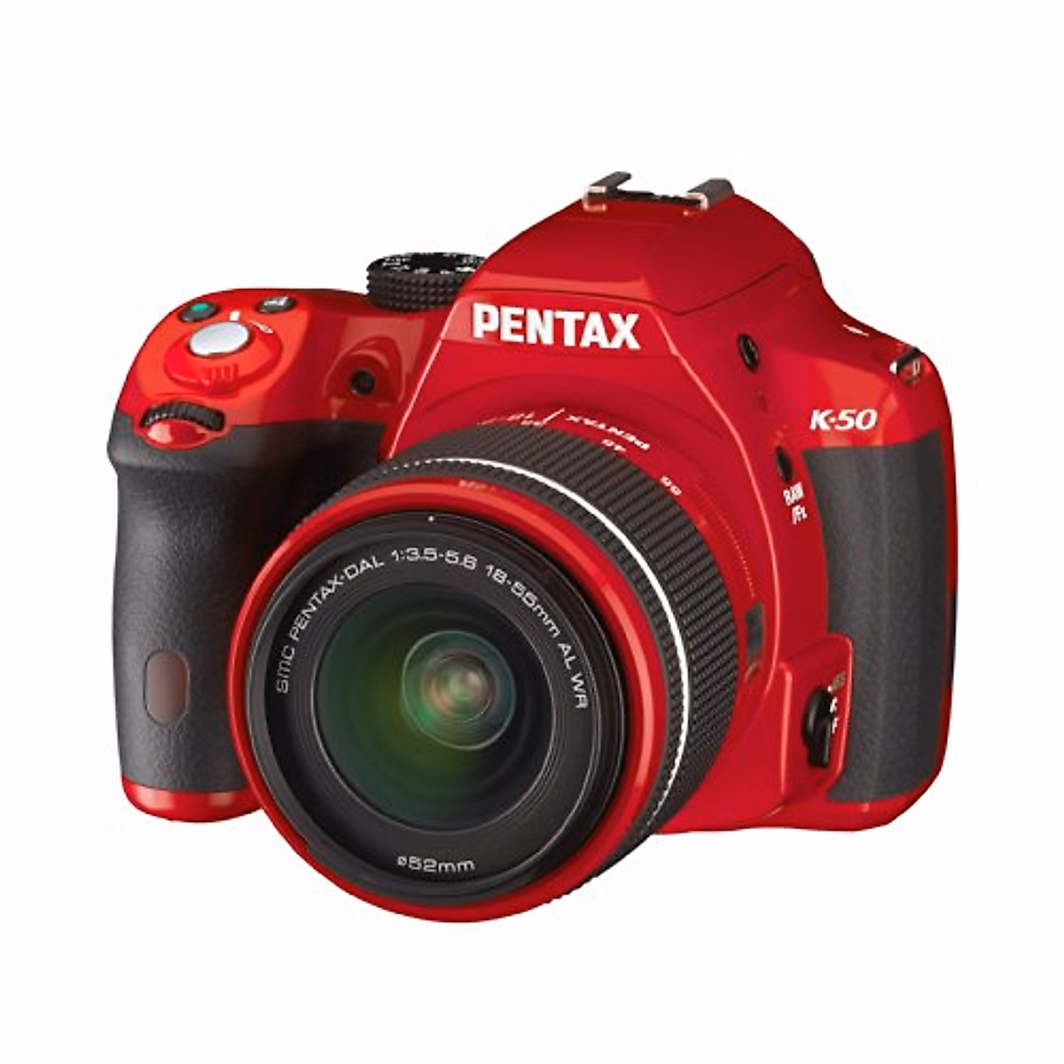 Pentax K-50 16MP Digital SLR Camera Kit with DA L 18-55mm WR f3.5-5.6 and 50-200mm WR Lenses (Red)
