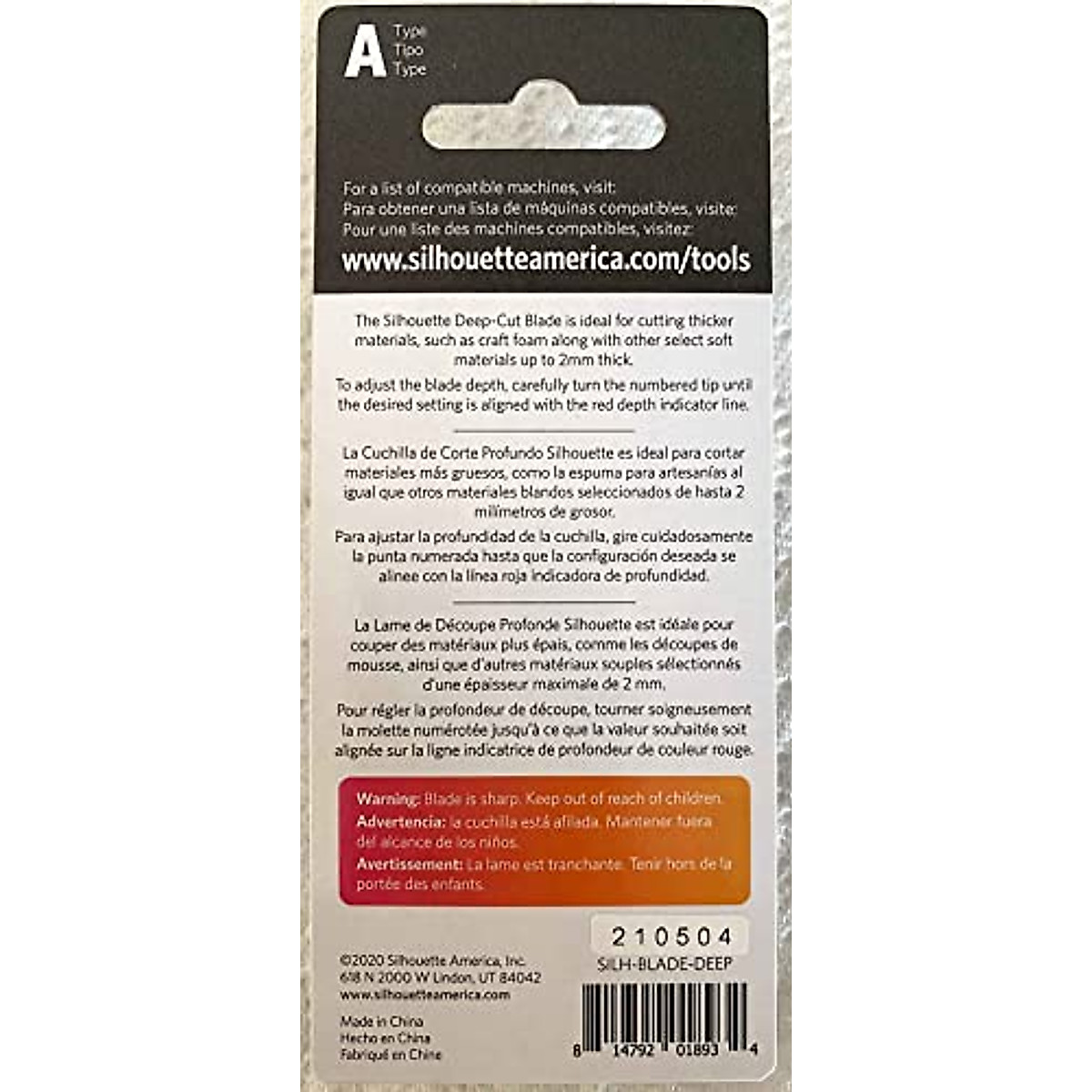 Silhouette America SILH DEEP Cameo 3 Blade, White