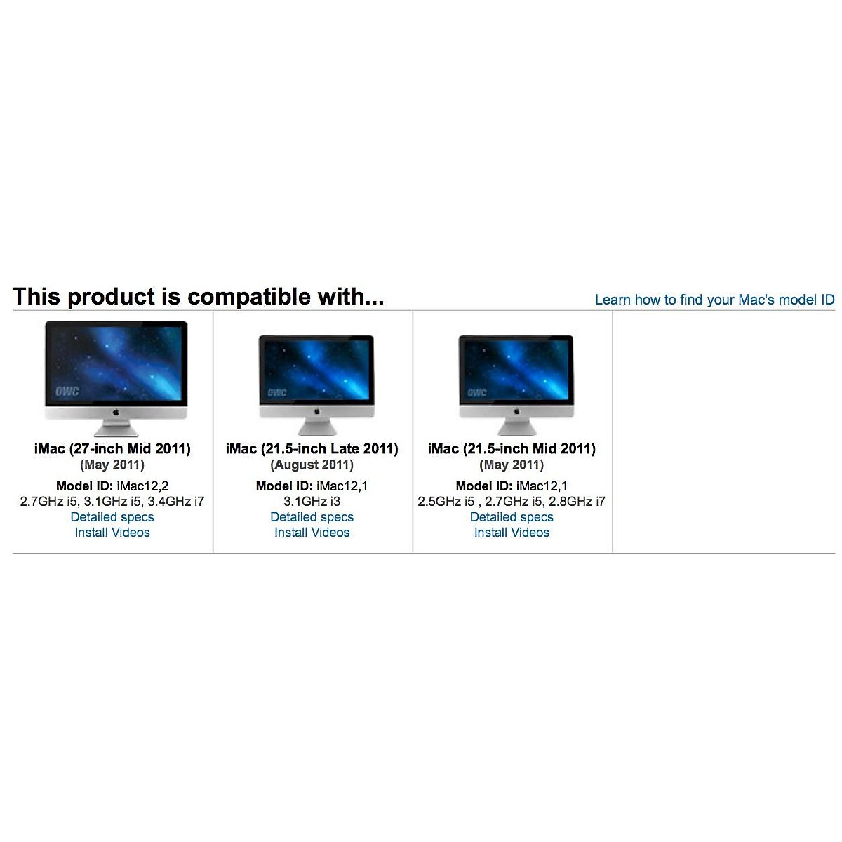 OWC SSD Upgrade Bundle for 2011 iMacs, Mercury Electra 250GB 6G SSD, AdaptaDrive 2.5" to 3.5" Drive Converter Bracket, in-line Digital Thermal Sensor Cable, Installation Tools, (OWCKITIM11HE250)