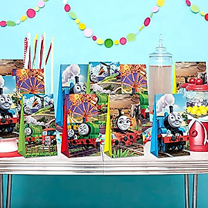 xiaoma 12 pcs Thomas Party Party Gift Boxes,Thomas Themed Gift Boxes, Candy boxes, Party Favors Perfect for Kids Games Decorations Favors.