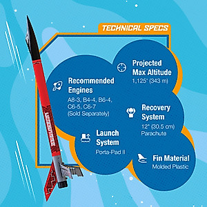 Estes Illusion Flying Model Rocket 7299| Snap Together Beginner Kit | Soars up to 1125', Mulitcolor