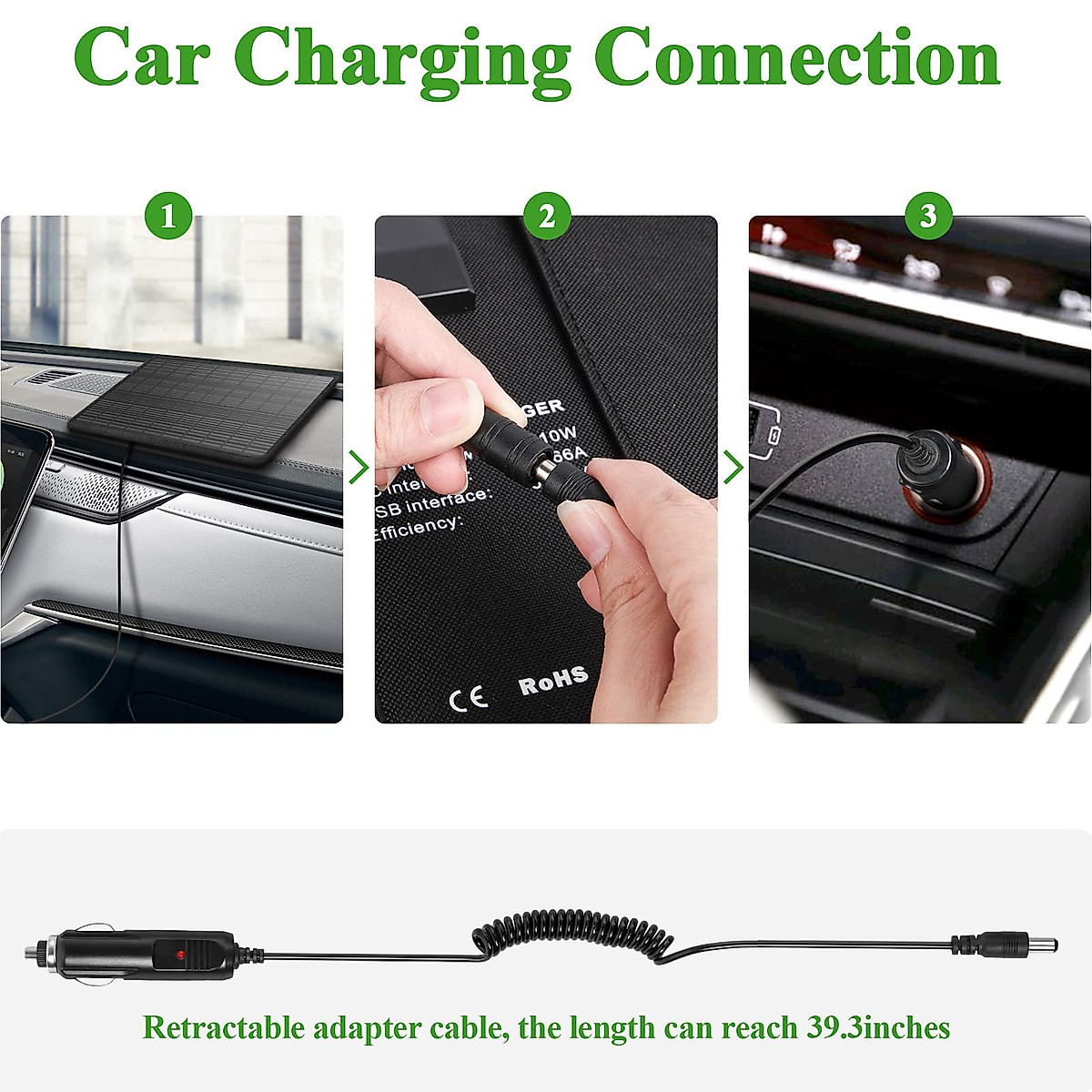 Mellours 10W, Solar Battery Charger 12 Volt, Keep Battery Healthy & Ready 100%, 9 FT Extension Cable, Solar Trickle Charger, Solar Car Battery Charger, Boat Battery Charger, Solar Battery Tender