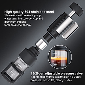 STARESSO Classic Portable Espresso Maker, 2 in1 Travel Coffee Maker,Compatible Capsules and Ground Coffee,Manual Espresso Machine,Hand Press Coffee Maker for Kitchen Travel,Camping,Hiking