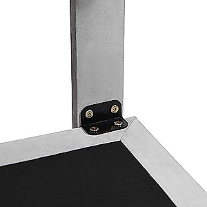 ATY Queen Size Platform Bed with LED Lights & Headboard, Modern Upholstered Floating Bedframe for Bedroom, Guestroom, Noise Free Design& No Spring Needed, Gray