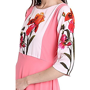 Janasya Indian Women's Tunic Tops Crepe Kurti for Women(XXX-Large) Pink