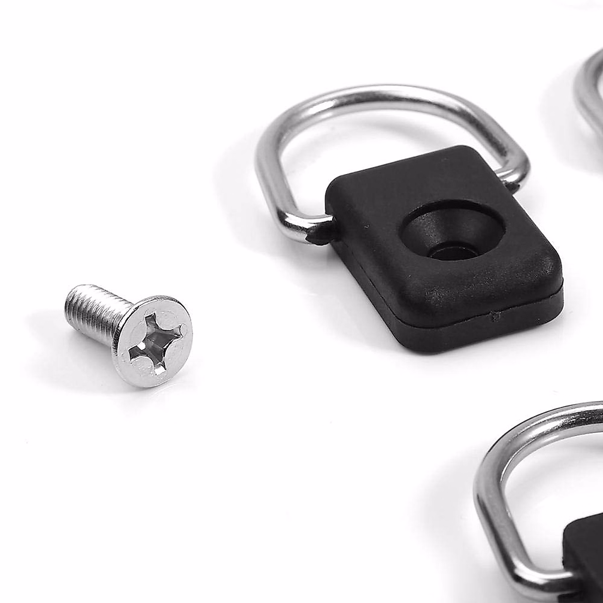 Bnineteenteam 10Pcs Kayak Safety D Rings,Outfitting Fishing Rigging D Rings with M6 Screws for Kayak Fishing Rigging Canoe Bungee Kit Accessory Boating