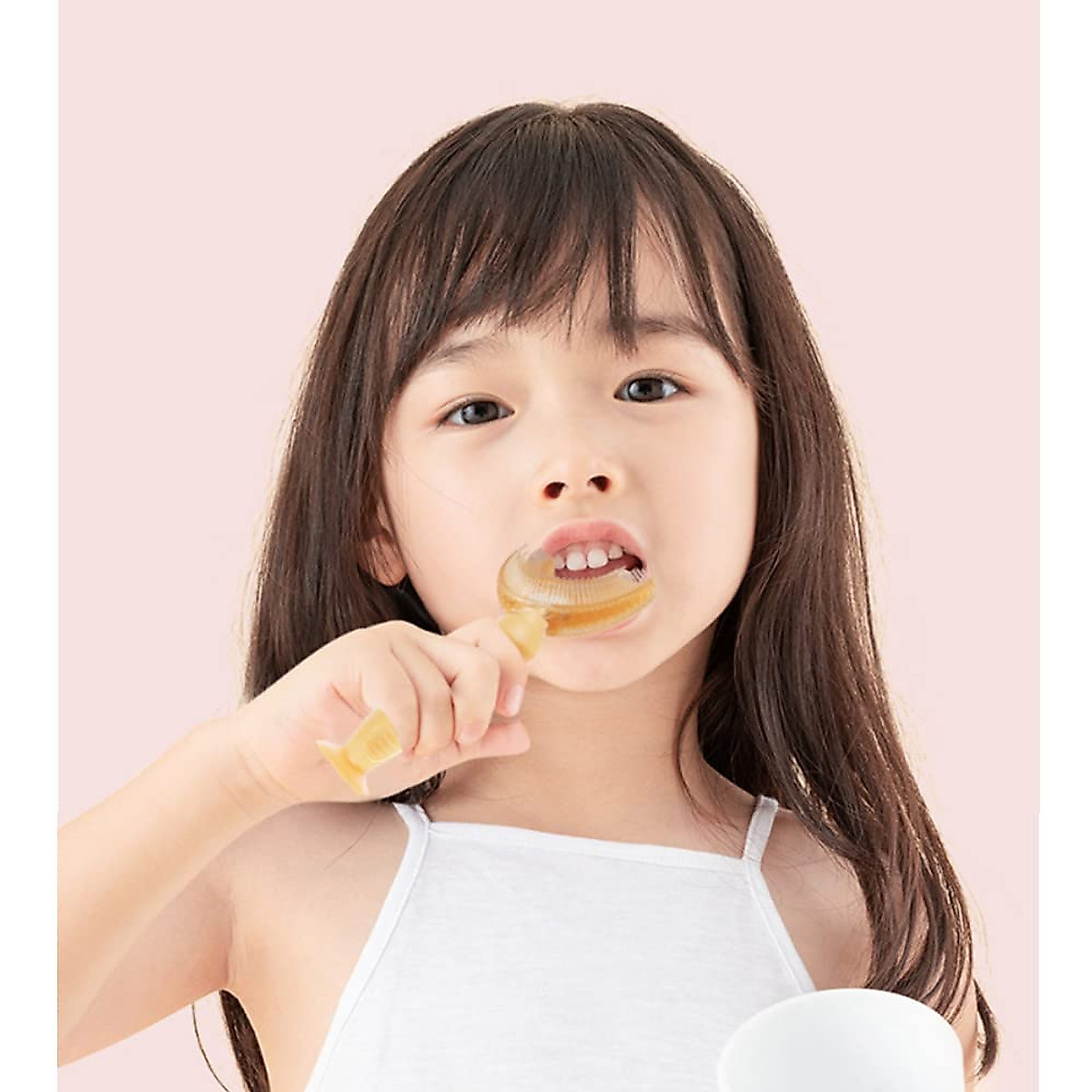 JYZPJ 2 Pack Kids U Shaped Toothbrush Toddler Toothbrush with Soft Silicone Bristles with Suction Cup Base 360 U Type Toothbrush for Children Ages 2-12 (2-6 Years Old)