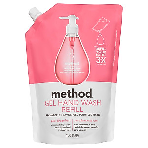 Method Hand Wash Refill, Pink Grapefruit, 34 Fl. Oz (Pack of 1)