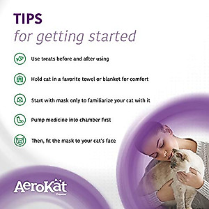 The Original AEROKAT* Feline Aerosol Chamber Inhaler Spacer for Cats and Kittens with Exclusive FLOW-VU* Indicator