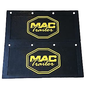 Heavy Duty 24" x 18" MAC Trailer 22352418 Black & Yellow Rubber Mud Flaps-Set