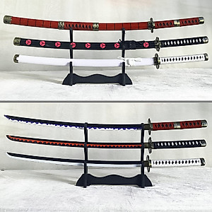 Roronoa Zoro 3 Piece Set Swords,Kitetsu,Shusui,Wado Ichimonji,Zoro Role Play Accessoriesfor Role-Playing and Collection