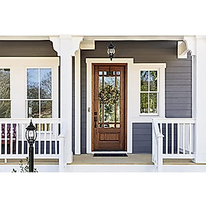 NUVO 60/899 Central Park Outdoor 3-Light Post Lantern, 60 Watts/120 Volts (Black), 21 x 7.4 Inches