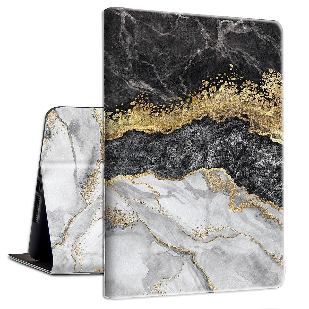 Covers for Kindle Fire HD 10 Tablet 11th Gen 2021 White Marble Fire Tablet 10 Plus Case 10.1 Inch Multi- Viewing Angles All-New Amazon Fire 10 Cases