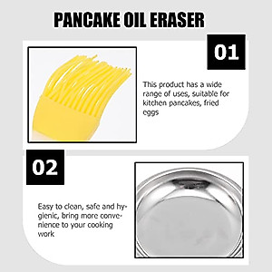 Crepe Oil Applicator 1 grilling accessories set pancake spreading tool pancake pan oil applicator with oil brush and brush cleaner tray camping grill Pancake Making Tool