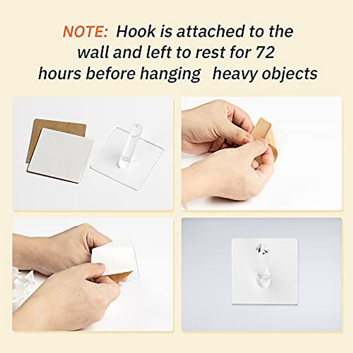 Jetec 12 Pieces Coat Hooks Acrylic Wall Mounted Hooks Hat Rack Robe Hook Single Organizer Adhesive Clear Wall Hooks Decorative Hooks for Clothes, Hat, Towels Hanger