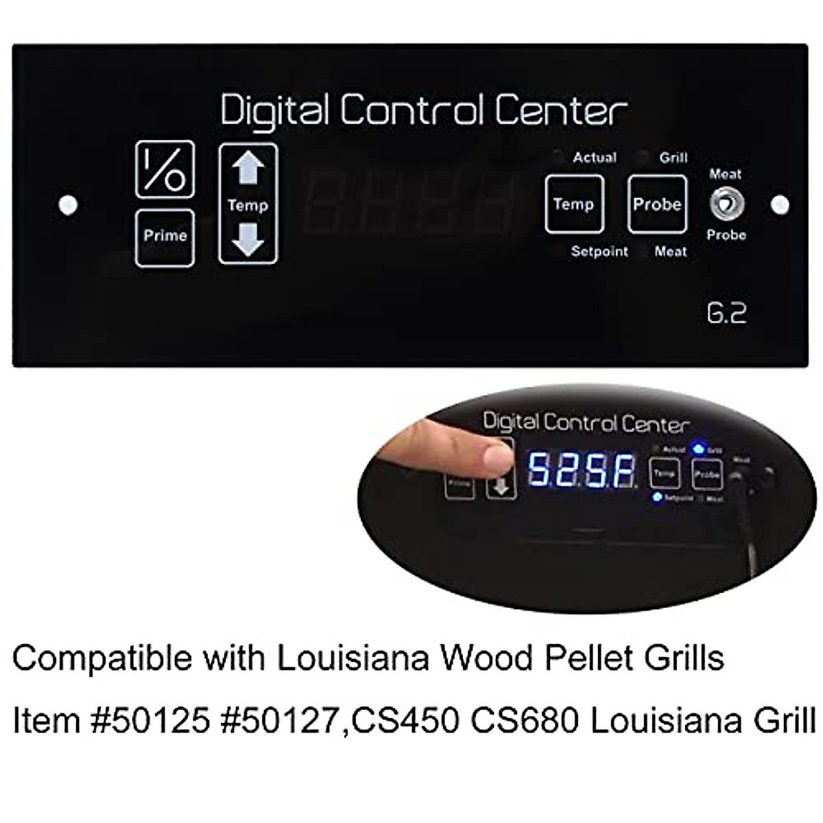 G2 Control Board Compatible with Louisiana Grills , Digital Thermostat Control Board Kit with Meat Probe, Temperature Probe for Louisiana CS570 CS450 LG700 LG900 Grill Parts