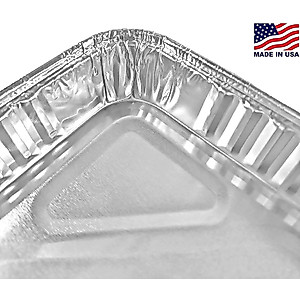Handi-Foil 1/4-Size (Quarter) Sheet Cake Aluminum Foil Pan w/Clear Dome Lid (Pack of 25 Sets)