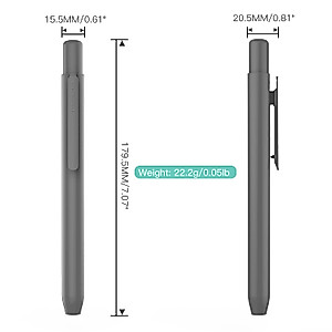 MoKo Holder Case for Apple Pencil 1st Generation, Retractable Apple Pencil 1st Case Protective iPad Pencil Sleeve Skin Cover with Clip - Dark Gray