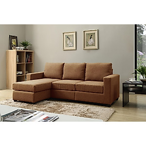 NHI Express Alexandra Convertible Sectional, Brown