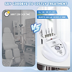 Upgraded 2 IN1 Diamond Microdermabrasion Machine, Beauty Star Professional Diamond Dermabrasion Facial Devices System at Home, Face Pore Cleansing Tool(65-68cmHg Vcuum Suction)