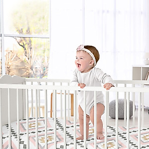 Blush Pink and Grey Boho Baby or Toddler Fitted Crib Sheet for Aztec Collection by Sweet Jojo Designs