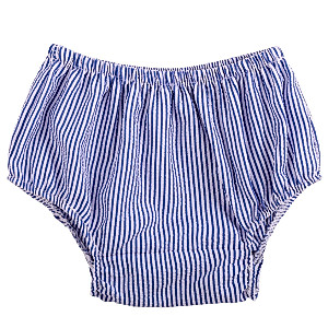 Baby Boys Cake Smash Outfit First Birthday Bloomers Bowtie Adjustable Y Back Suspenders Clothes set Royal Blue Striped One Size