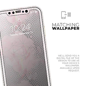 Design Skinz Karamfila Silver & Pink Marble V12 - DesignSkinz Protective Vinyl Decal Wrap Skin Cover Compatible with The Apple iPhone 11 (Full-Body, Screen Trim & Back Glass Skin)