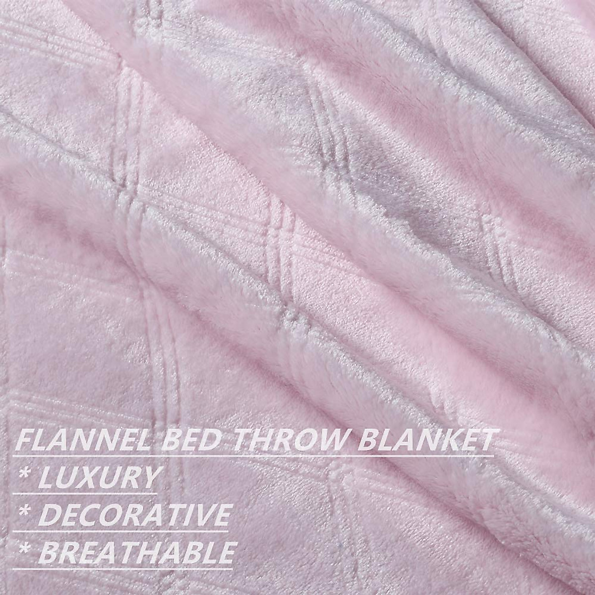 CREVENT Plush Super Soft Lightweight and Breathable Baby Blanket for Girls Infants Stroller Crib Bed Spring Summer All Seasons Use(30"X40" Pink)