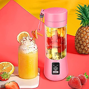 SERENITY HAIR SOLUTIONS Portable Blenders | Personal Blender for Shakes and Smoothies, Personal Size Blenders with Rechargeable USB, 380Ml Traveling Fruit Veggie Juicer Cup with 6 Blades, Great for Outdoors and Travel Batteries Not Included