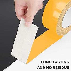 Yellow Duct Tape Heavy Duty Waterproof, 40 Yards X 2 Inch, 9 Mils Thickness Strong Adhesive Sticky, No Residue, Easy Tear by Hand for Home Repairs Indoor Outdoor Crafts Packing HVAC and Construction