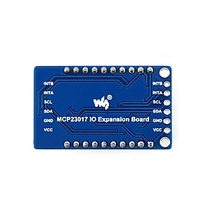 Waveshare MCP23017 IO Expansion Board I2C Interface Expands 16 I/O Pins Stack to 8 pcs Used at The Same Time Allow Multi I2C Modules to be Stacked