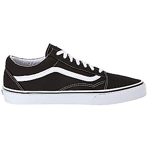 Vans Men's Old Skool Sneaker, Canvas - Black/True White, Size 10