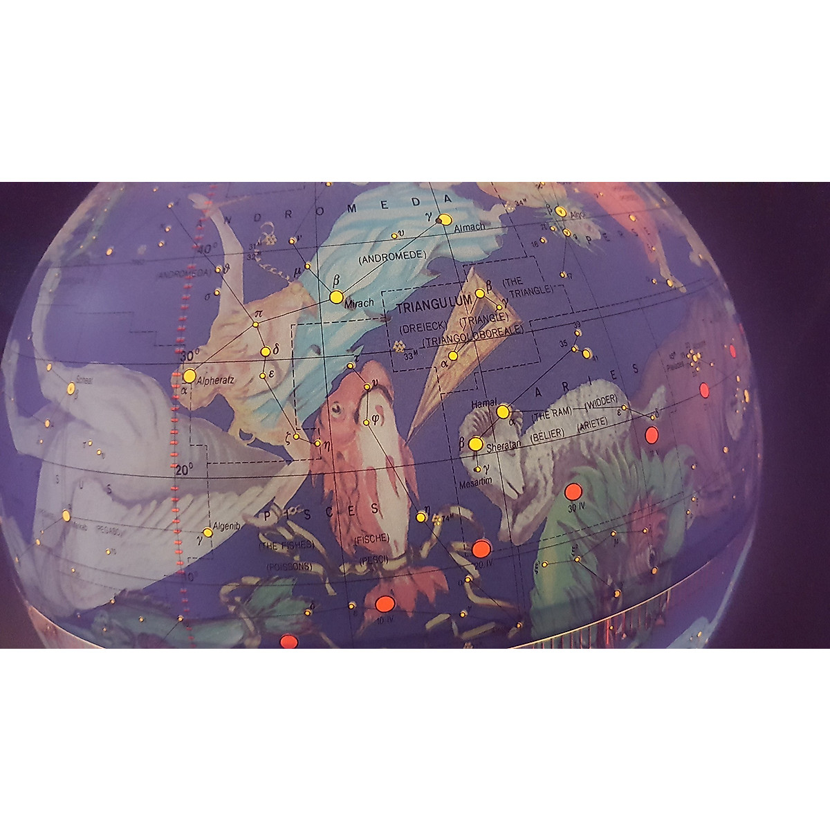 Replogle Constellation Illuminated Globe, Dual map, Detailed sky map, Turn the Light ON to see all of the Constellations that represent 12 different Zodiac Signs(12"/30cm diameter)
