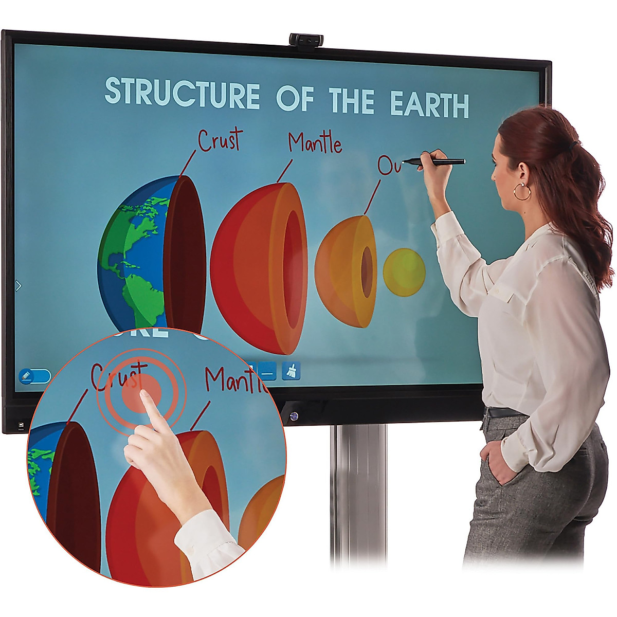 Tripp Lite Interactive Flat-Panel Touchscreen Display with PC, 4K @ 60 Hz, UHD, 65 in. (DMTP65OPS)