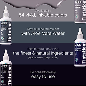 Kiss Tintation Semi-Permanent Hair Color Treatment 148 mL (5 US fl.oz) (Black)