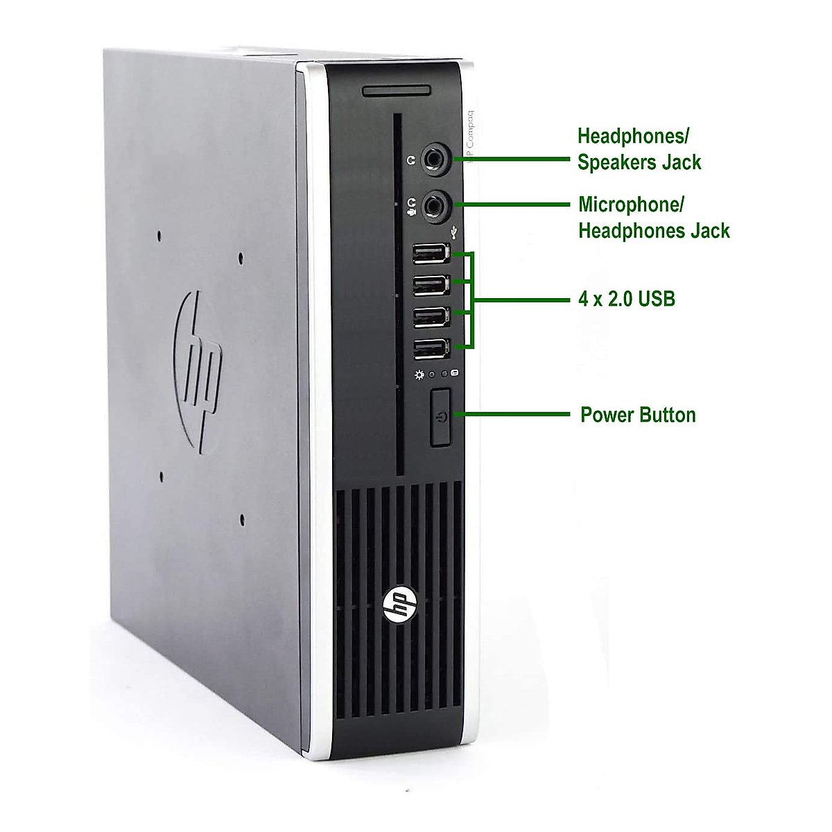 HP 8300 USFF Computer Desktop PC, Intel Core i5 3.2GHz Processor, 8GB Ram, 120GB Solid Drive, WiFi | Bluetooth, 1080p Webcam, Wireless Keyboard & Mouse, 20 Inch Monitor, Windows 10 (Renewed)