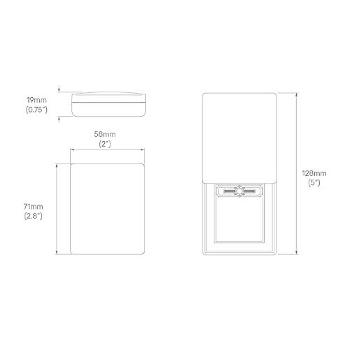 MONOLIX Slim Engagement Ring Box, Thin Unique Sliding Lid, Elegant Discreet Secret Surprise Marriage Wedding Proposal Case (Black, Mini)